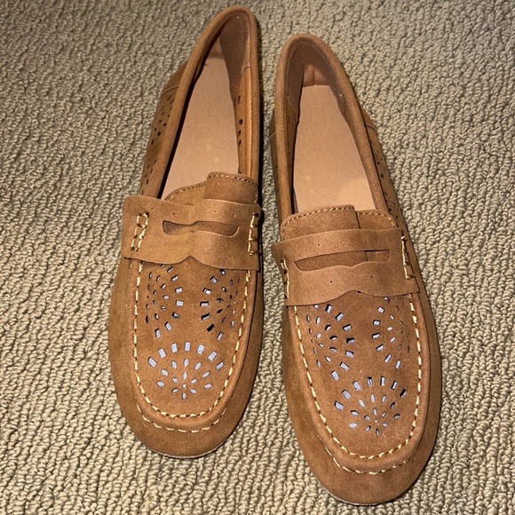 Shoes | Suede Perforated Loafers | Poshmark